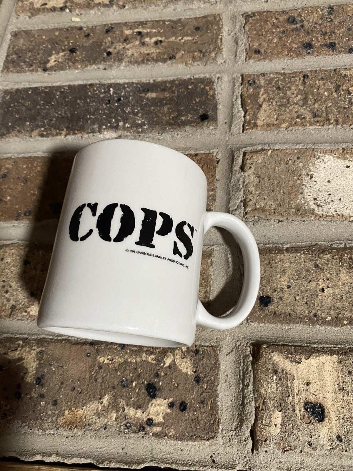 Vintage COPS Coffee Mug 1996 Barbour/Langley Productions TV Show Promo ...