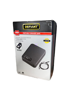 NEW - Defiant Portable Drawer Safe - Combo Lock - Steel Security Cable ...