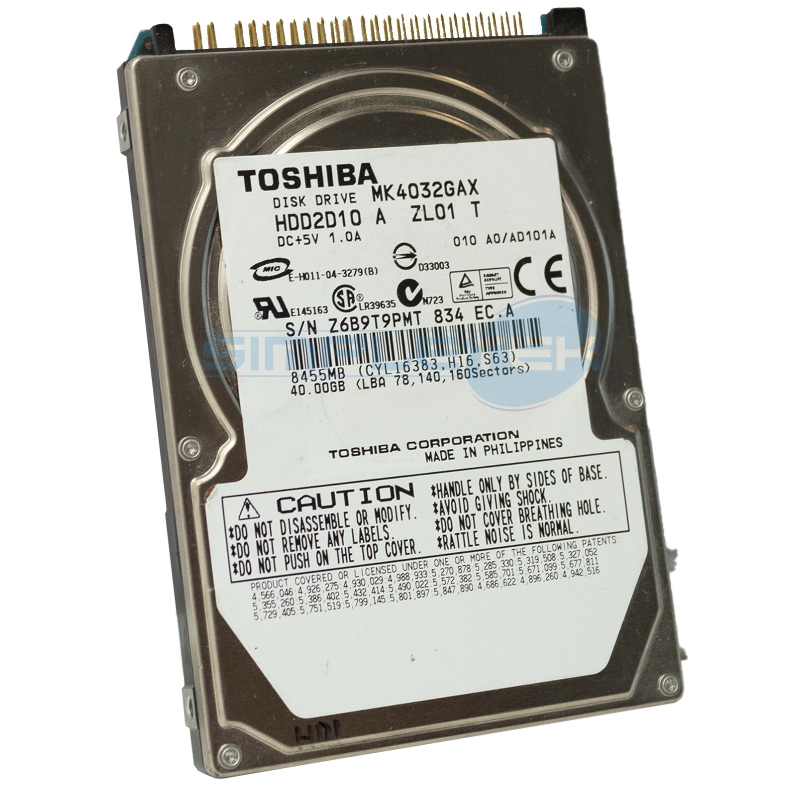 Hard Disk HDD IDE PATA 2.5" 40GB Laptop PC Toshiba MK4032GAX | eBay