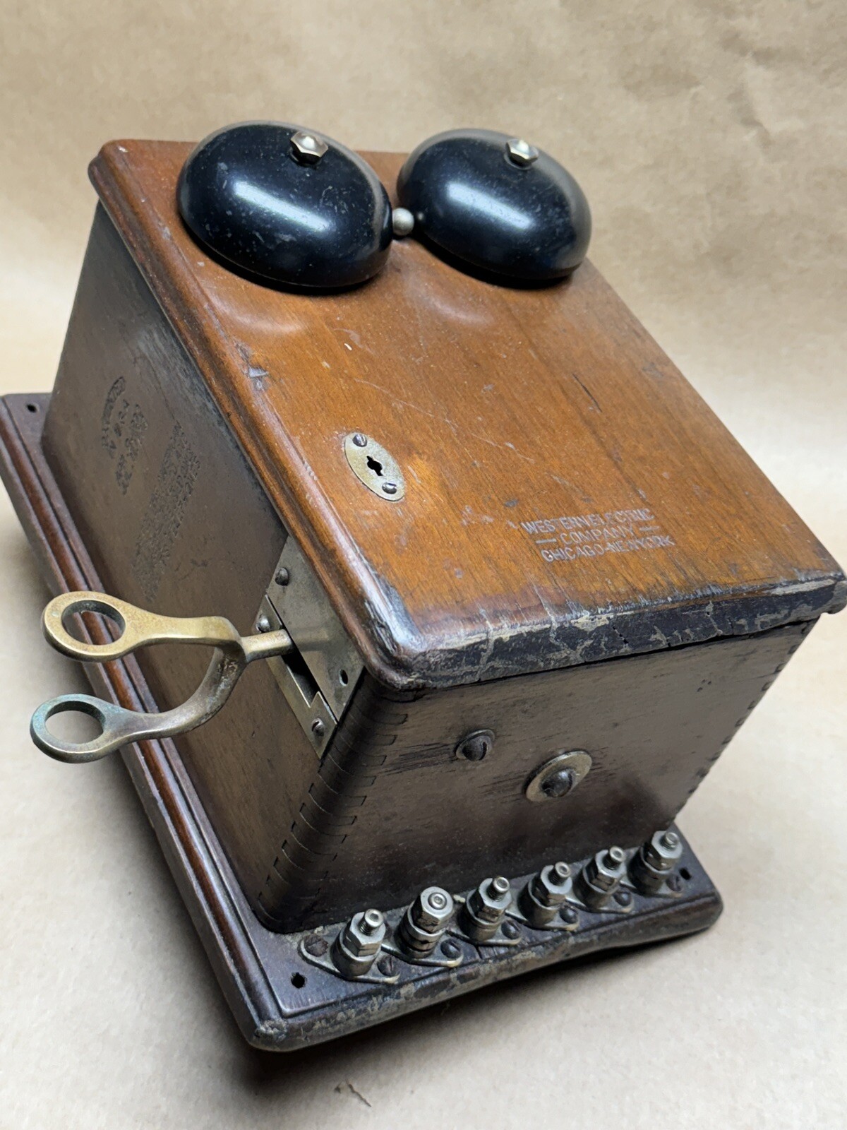 Antique Western Electric Type 2A Telephone Ringer Box WORKS No Handset ...