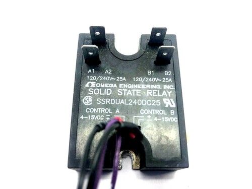 Omega SSRDUAL240DC25 Solid State Relay 120/240V 25A | eBay