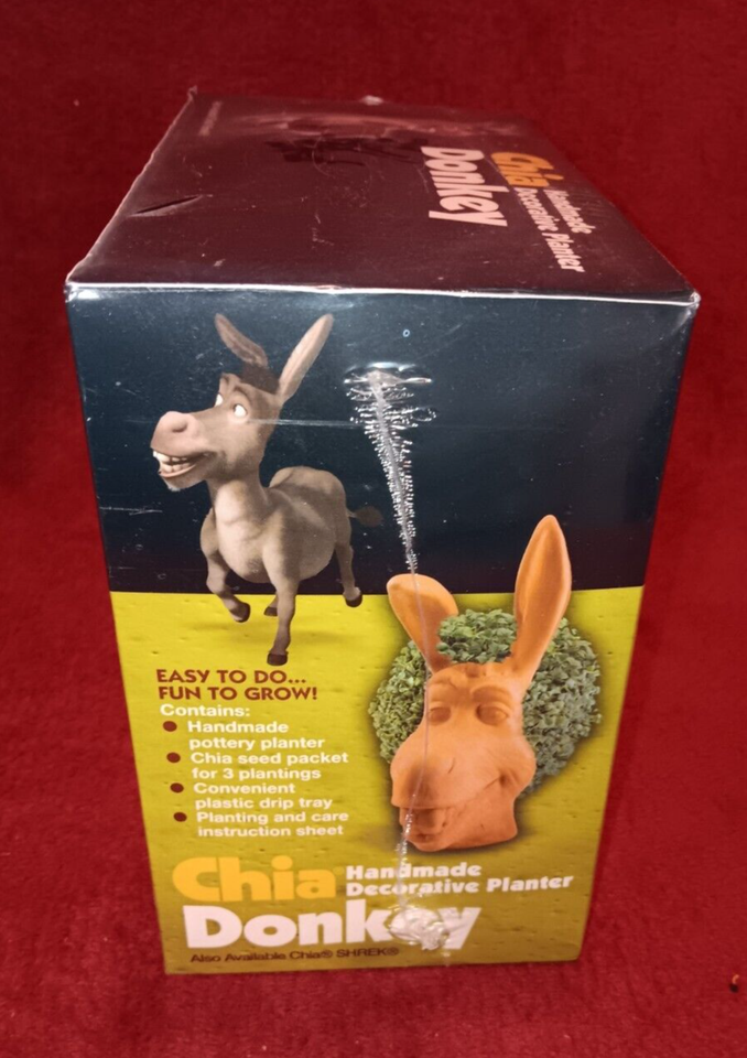 Chia Pet Shrek Donkey Head Clay Planter New Sealed 2008 Read ...