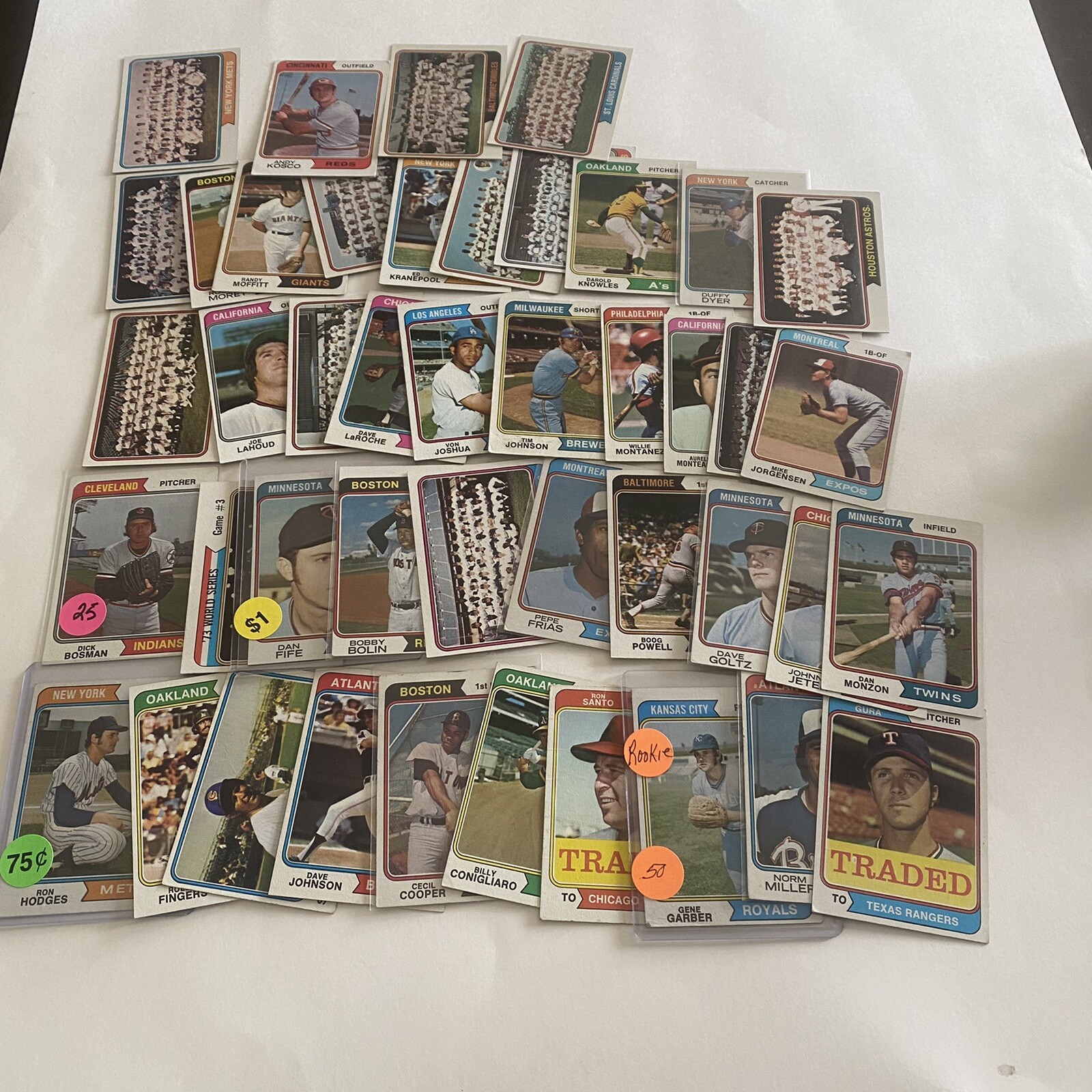 1974 Topps Baseball Cards Lot of 504 Most in Excellent Condition Some ...