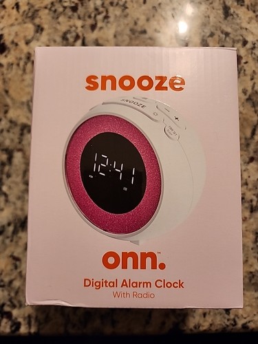 Onn. White LED Display Snooze & Sleep Timer Digital Alarm Clock With ...