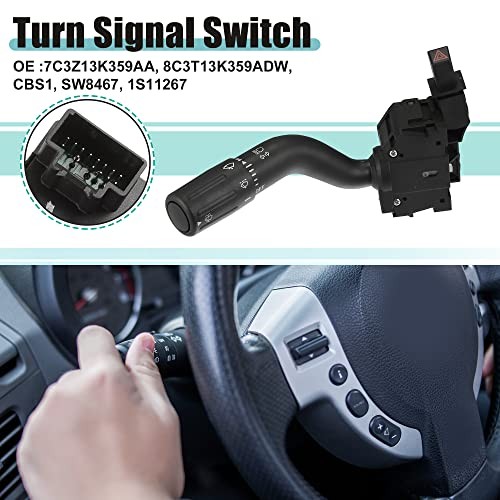Turn Signal Switch Multifunction Combination Switch Fit for Ford F-250 ...