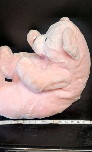 Vintage Pink Chubby Plush Teddy Bear 18" Roly Poly Cuddle Zone ...