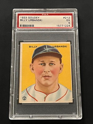 1933 Goudey #212 Billy Urbanski PSA 5 | eBay