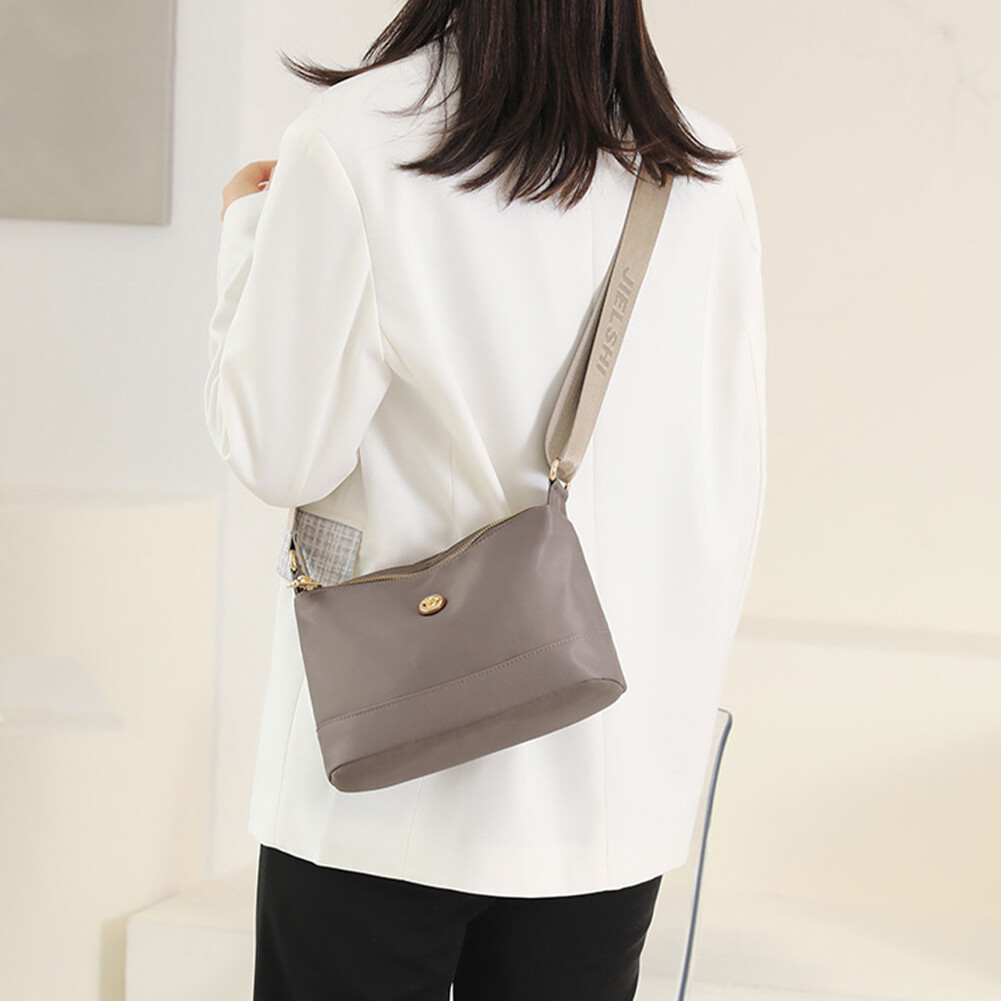 Composite Shoulder Bag with Zipper Women Nylon Lady Daily Leisure ...