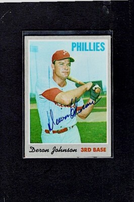 1970 TOPPS DERON JOHNSON AUTOGRAPHED PHILLIES CARD -EX/MT d.1992 | eBay