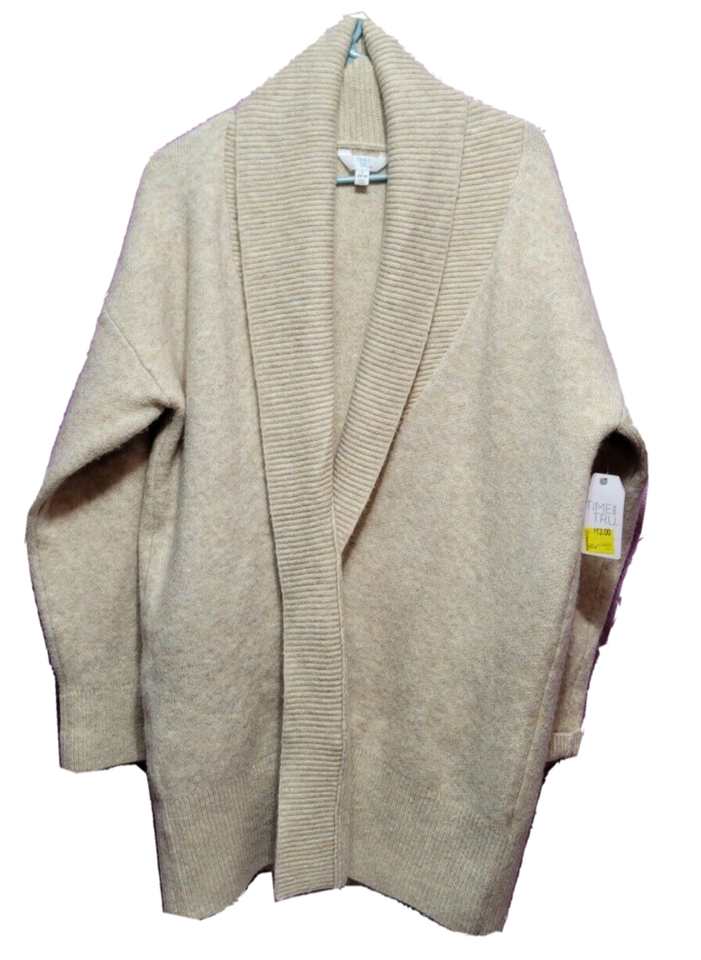 Time & Tru NEW♈Woman's Knit Long Wrap size L~Ivory | eBay
