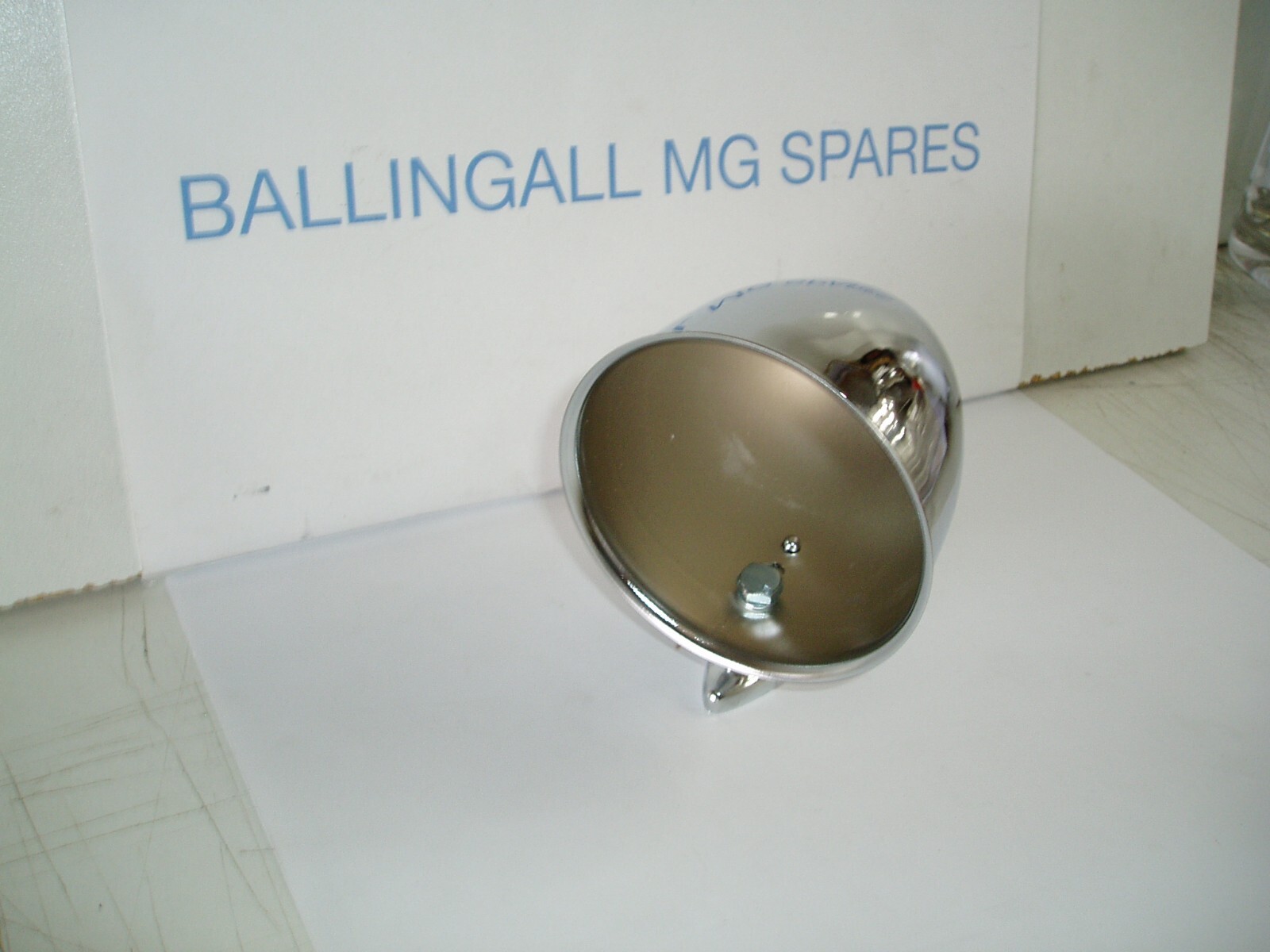 CHROME BULLET MIRROR HOUSING NEW MGA MGB MIDGET COBRA 3 1/2" INCH BASE ...