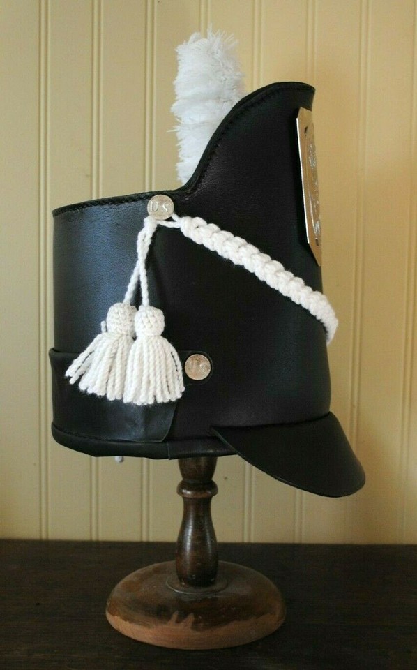 War of 1812 U.S. Shako Hat All Leather w/Plumb - Size: XL - Special ...