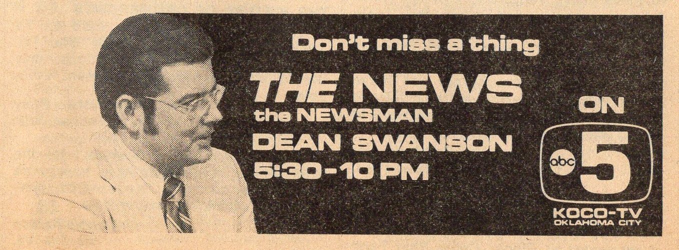 1973 KOCO TV NEWS AD DEAN SWANSON NEWSMAN in OKLAHOMA CITY | eBay