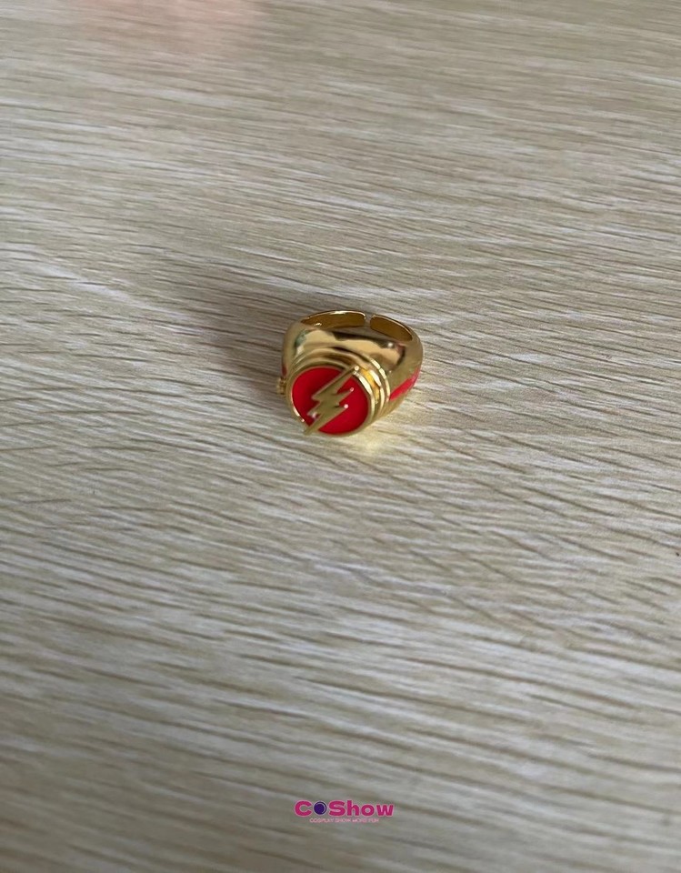 Movie Dc The Flash Barry Allen Cosplay Lightning Logo Ring Flip Cover ...
