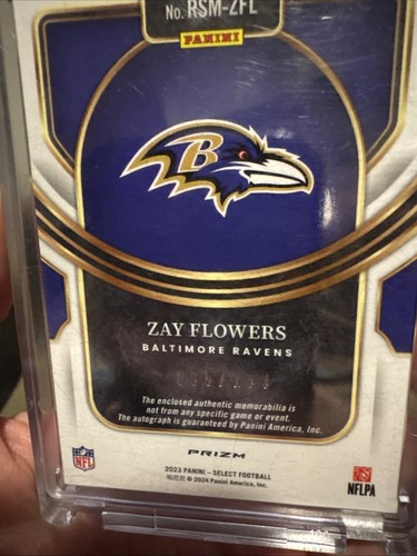 2023 Select Rookie Patch Auto Purple Prizm RPA 35/199 Zay Flowers | eBay