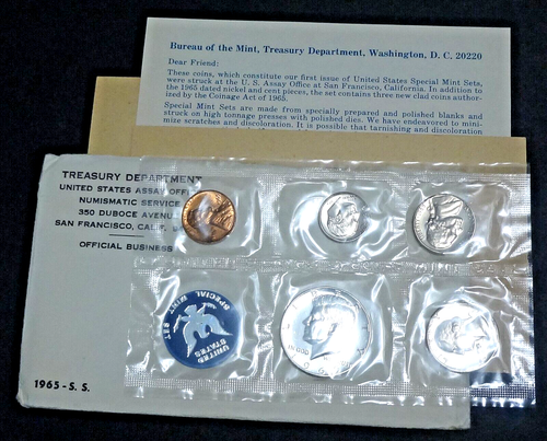 1965 SMS Special Mint Set - Silver Kennedy Half - Free Shipping | eBay