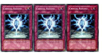 Yugioh- 3X Crystal Raigeki - Common - 1st Edition - FOTB-EN048 - Near ...