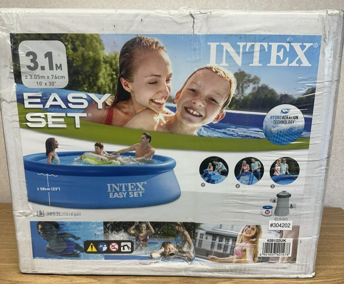 Intex 28122 10ft x 30in Easy Set Inflatable Pool - Blue for sale online ...