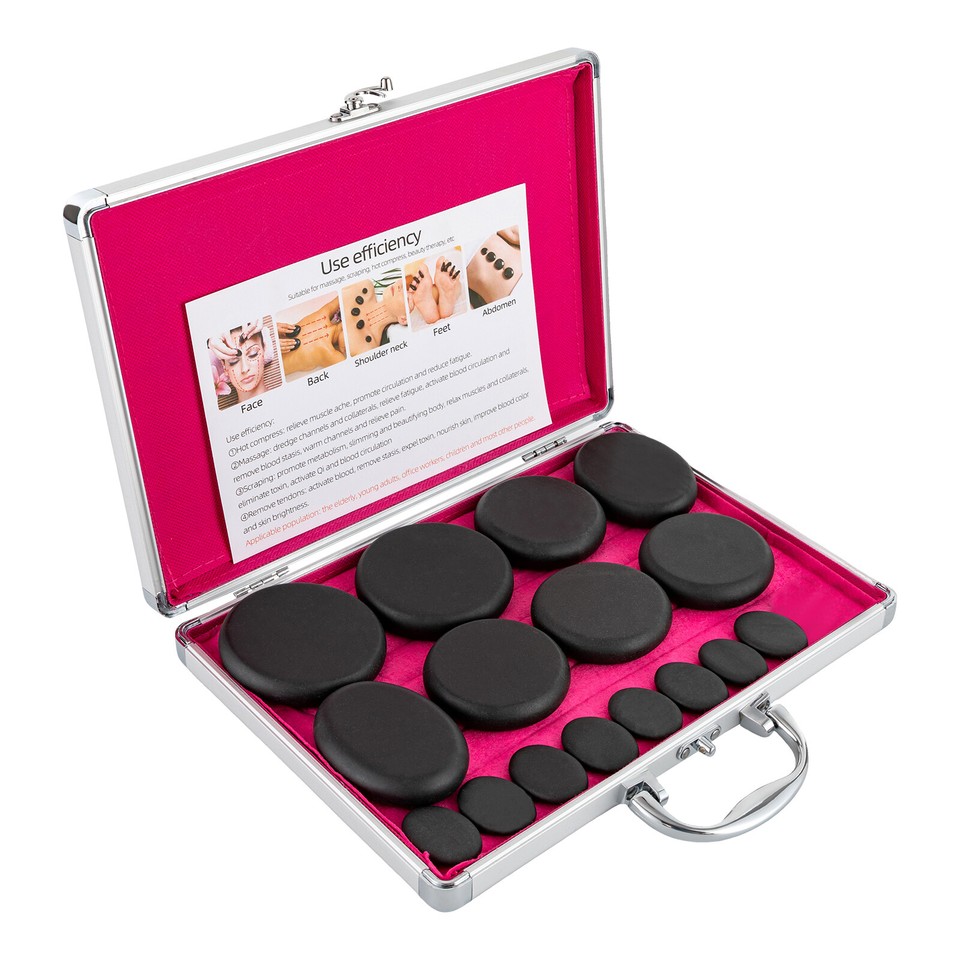 16PCS Hot Massage Stone Volcanic Stone Rock SPA Oiled Massager Machine ...