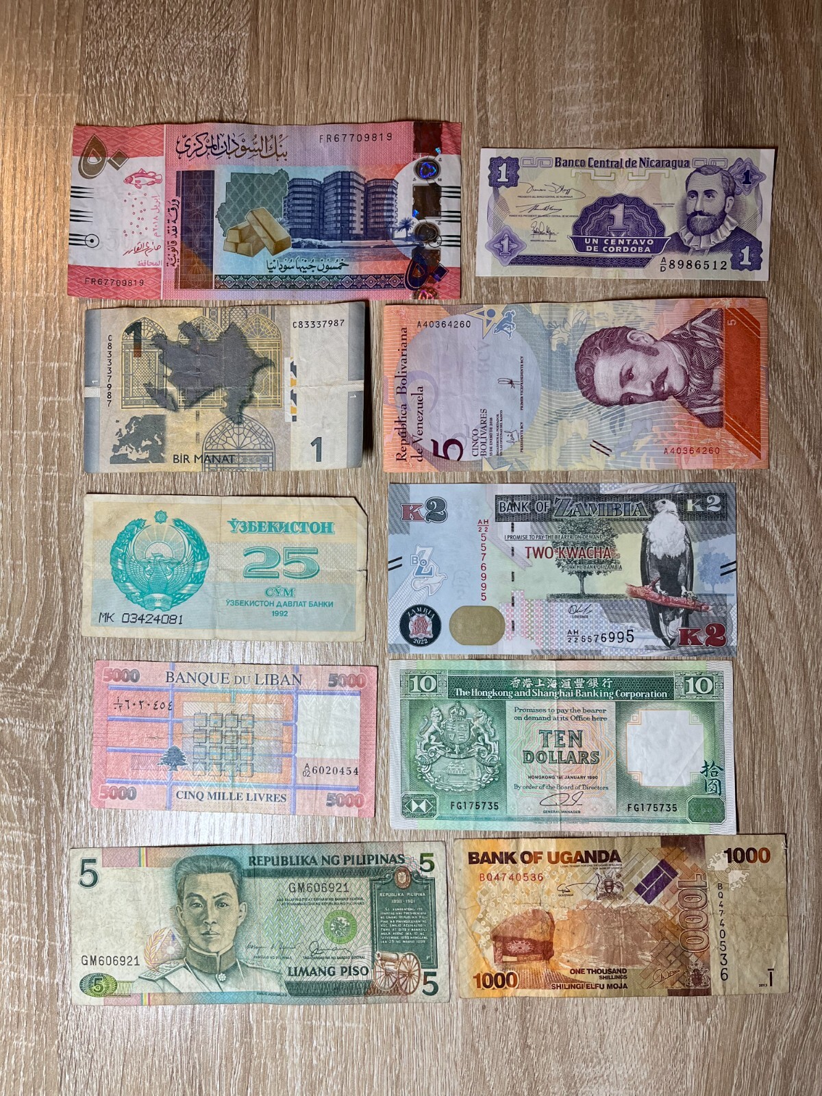 Mixed Variety of 10 Unique Banknotes Circulated Foreign World Paper ...