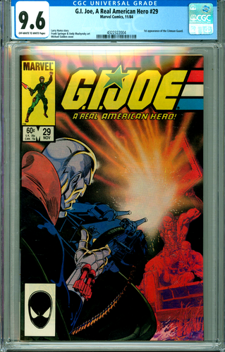 G I JOE A REAL AMERICAN HERO 29 CGC 9.6 WP New CGC Case COPPER MARVEL ...