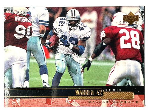 CHRIS WARREN Dallas Cowboys, Seahawks 1999 Upper Deck NFL Football Card ...