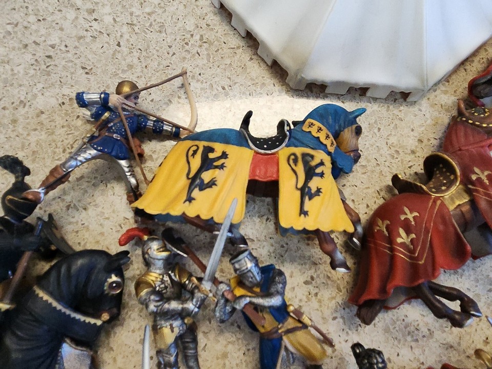 LOT 2003 Schleich RITTER Crusader Knights Horses Germany Medieval ...