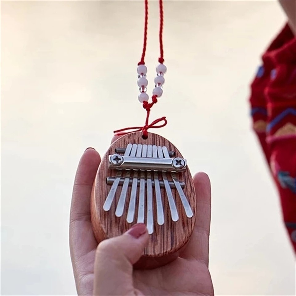 8 Keys Mini Kalimba Portable Wooden Finger Harp Thumb Piano Musical ...
