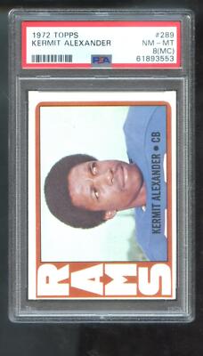 1972 Topps #289 Kermit Alexander PSA 8 (MC) Graded Football Card HIGH ...