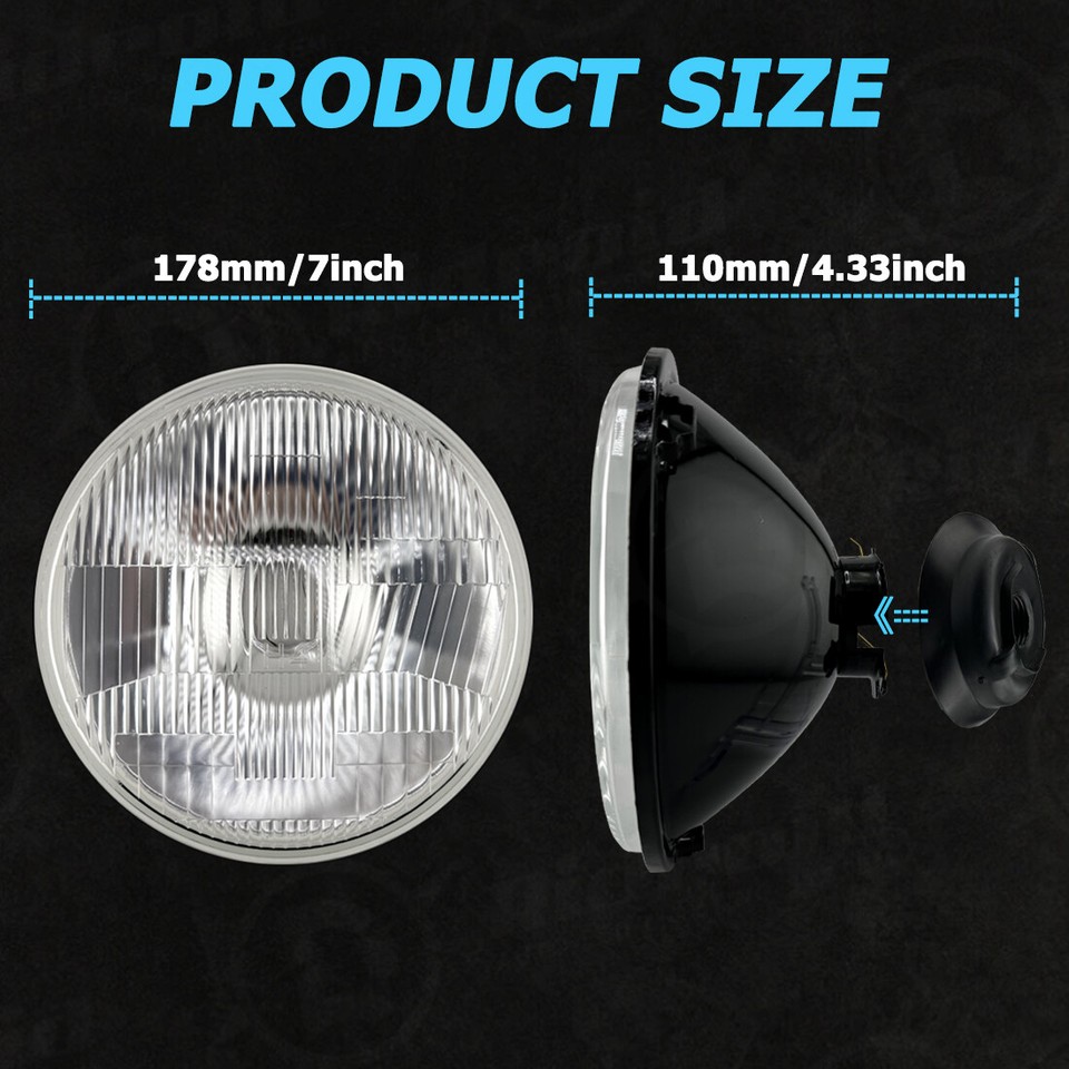 7" Inch Round LED Headlights Cover Original Look For Jeep Wrangler JK ...