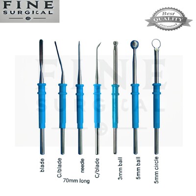 ELECTROSURGICAL ELECTRODE Diathermy ESU Pencil ELectrodes 7pcs cautery ...
