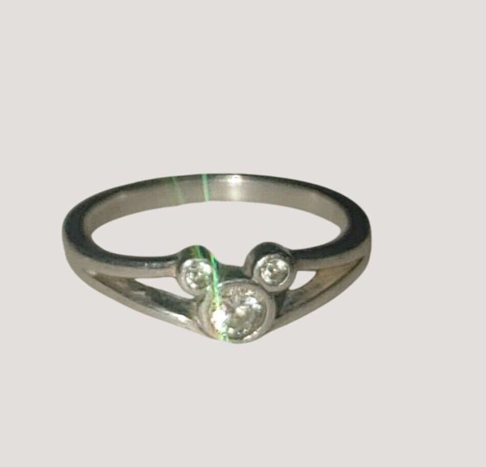 Disney 925 Sterling Silver Mickey Mouse Size 6 Ring … - Gem
