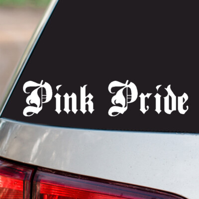 Pink Pride Vinyl Sticker Country Pride all sizes chrome and regular ...