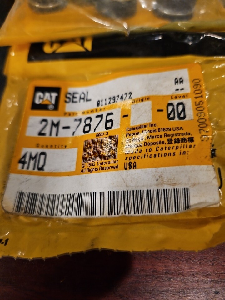 2M7876 - SEAL (Intake) Genuine Caterpillar 2M-7876 CAT. Qty. 4 | eBay
