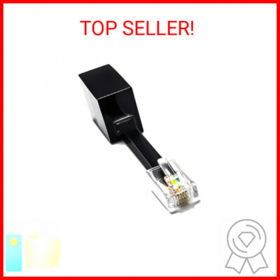 (1 Pack) Phone Line to Ethernet Cable Adapter RJ11 Female to RJ45 Male ...