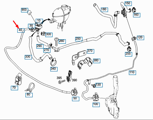 Mercedes-Benz Glk-class X204 Coolant Hose A2048300996 OEM for sale ...