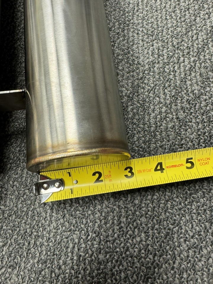 3" Inch Resonator Muffler Helmholtz Style Ultra Quiet Wave Cut Exhaust ...