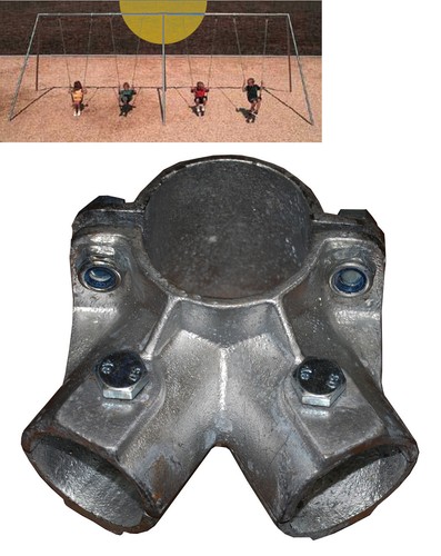 Pipe Swing Set frame Hanger 2 3/8" Pipe Swing Frame Center Playground ...
