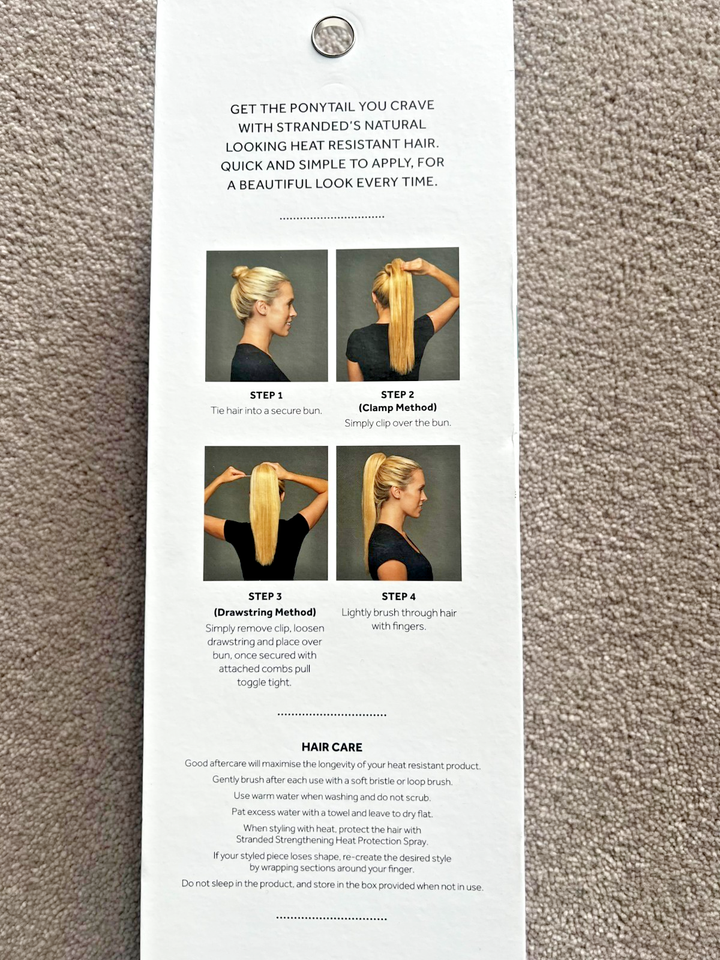 Stranded Hair Ponytail, Medium Flicky, Caramel Cosmos #5, Heat ...