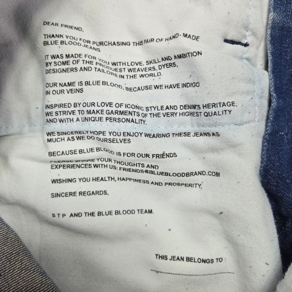 Blue Blood Marlon Distressed Denim Button Fly Straight Leg Cock Rocked ...