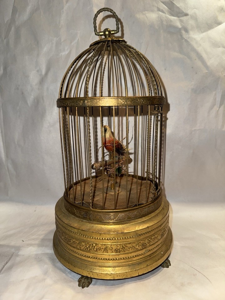 Antique French Singing Bird Birdcage Automata Automaton Music Box | eBay