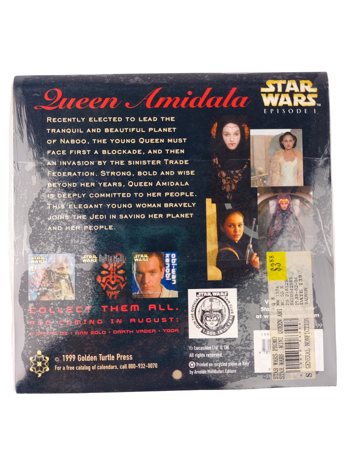 Star Wars Episode 1 Queen Amidala 18 Month Calendar Jul 1999 Dec 2000 ...