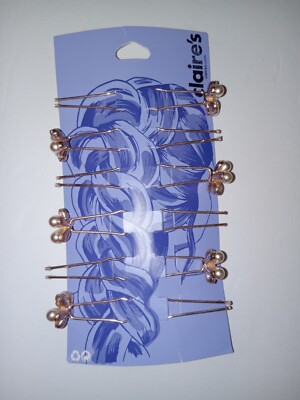 6 Claire's Pearl/Rhinestone Hair Pins for Bridal, Prom or Formal ...