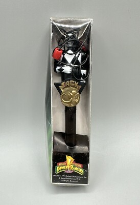 Classic Mighty Morphin Power Rangers Pen Nacklace Black Ranger Zack ...