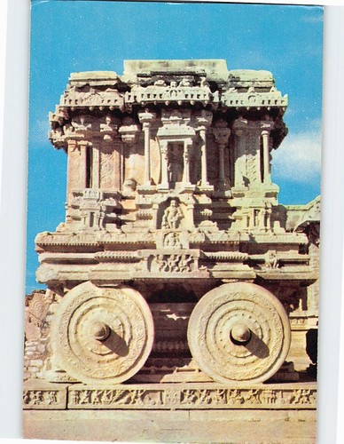 Postcard Stone Chariot Hampi India | eBay