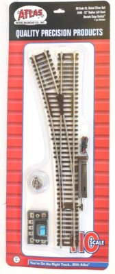 HO Scale Atlas 546 Code 83 22" Radius Remote Left-Hand Snap-Switch ...