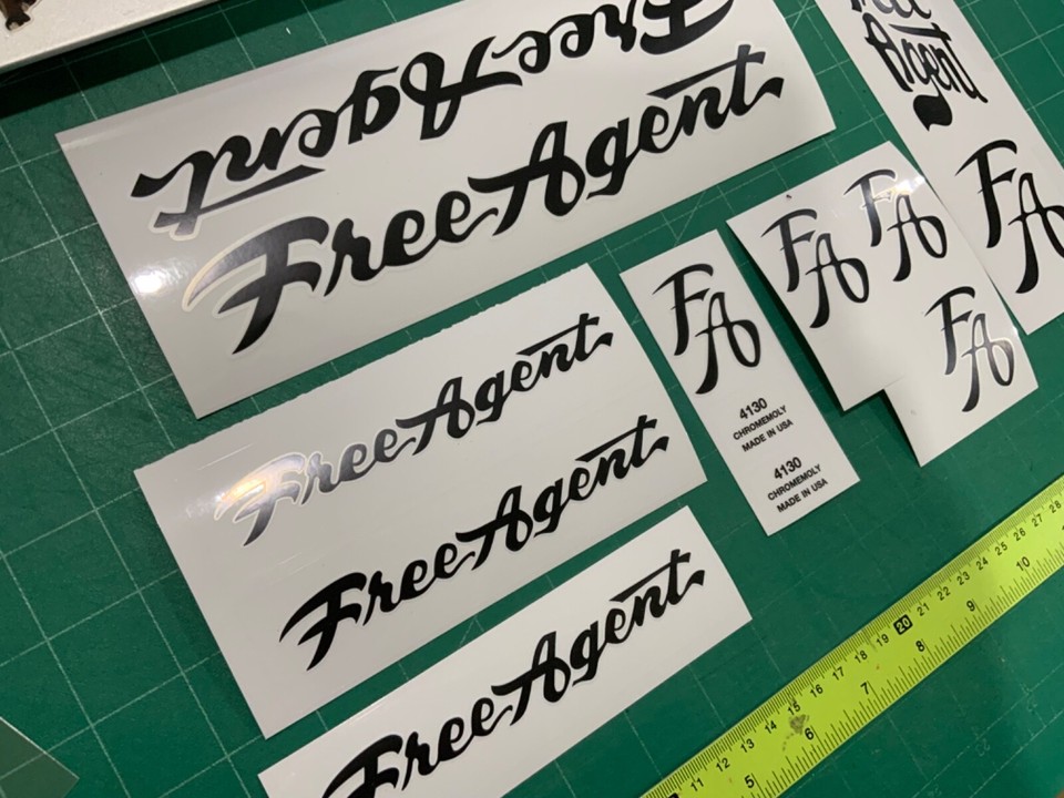 Free agent (black) Bmx sticker decals | eBay