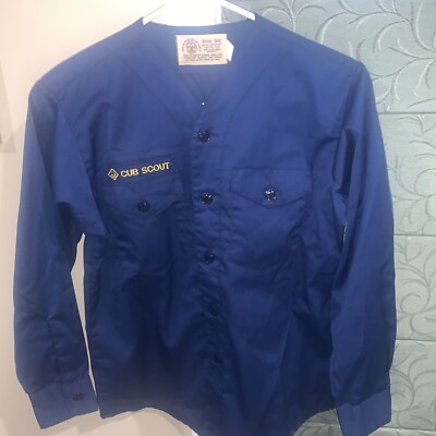 Cub Scout Boy Scouts BSA UNIFORM SHIRT Youth Medium Long Sleeve Y34 | eBay