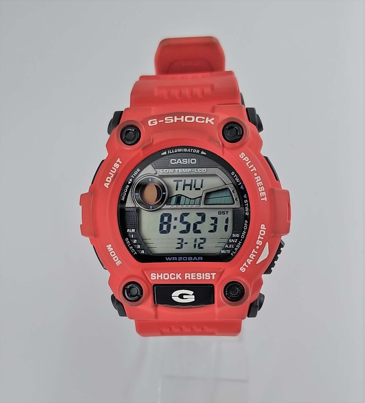 Casio Men's Watch G-Shock Rescue Sport Digital Dial Red Rubber Strap ...
