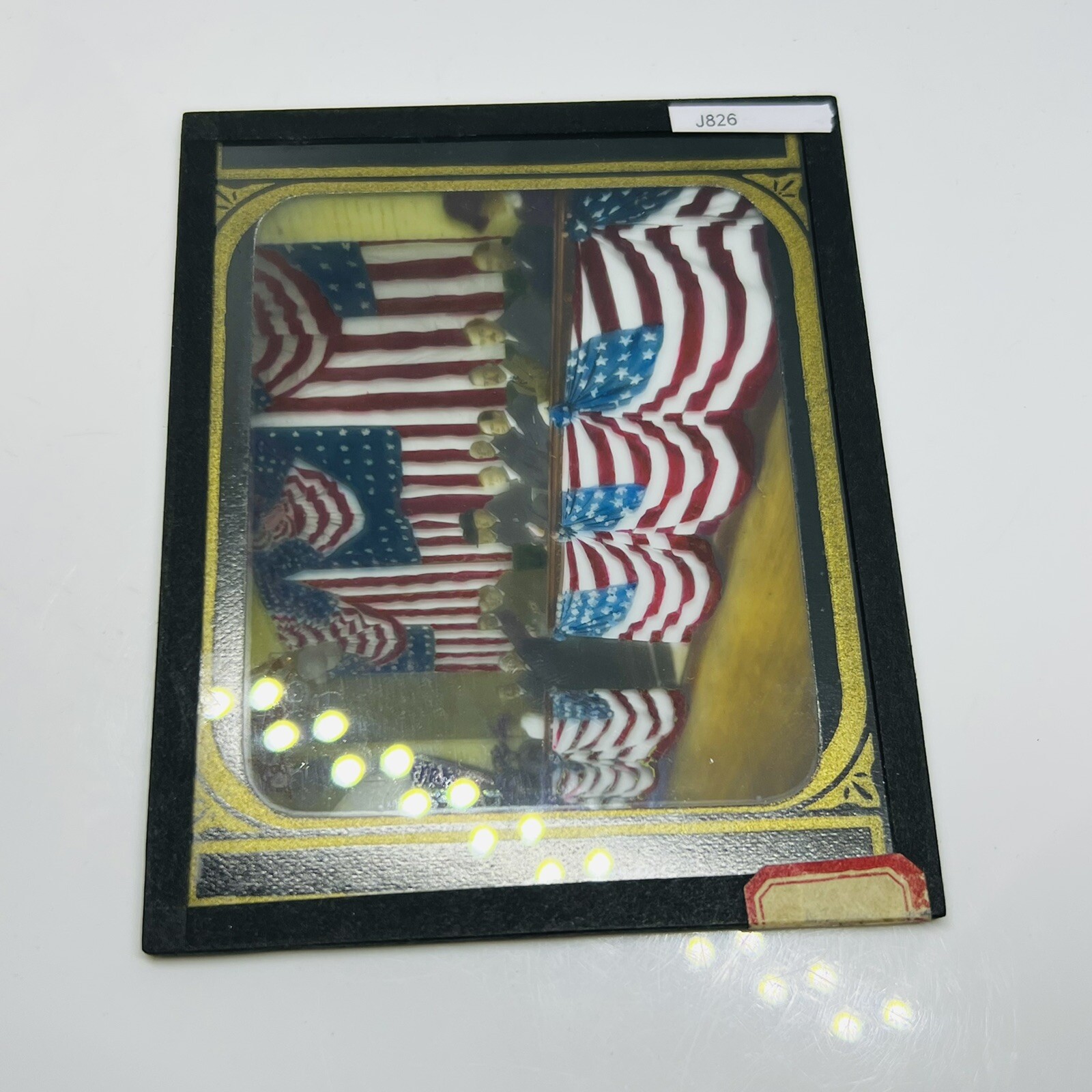 Vtg Magic Lantern Glass Slide Photo Reviewing Stand TND Flag C1910 ...